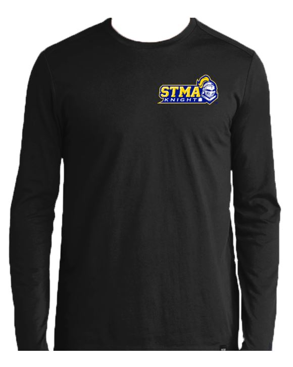 Long Sleeve Shirt with STMA Logo Black – STMA School Store
